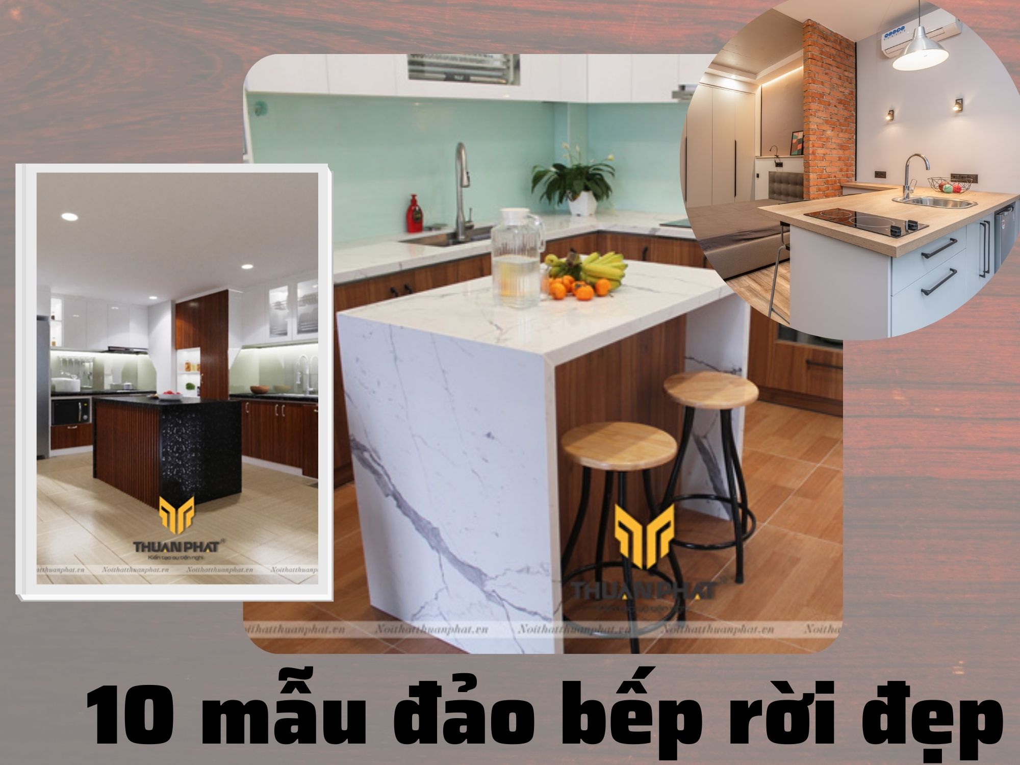 Mẫu bàn đảo bếp rời - Kích thước bàn đảo chuẩn cho căn bếp